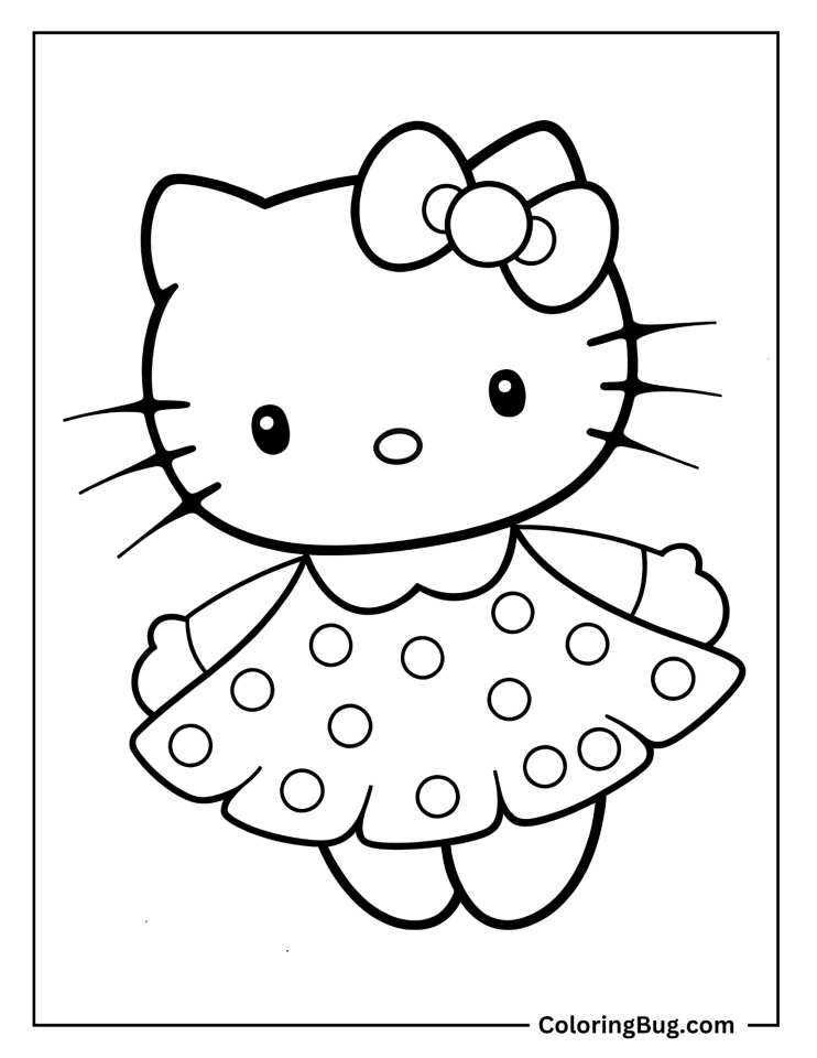 50 Cute Hello Kitty Coloring Pages (Free Printable PDFs)