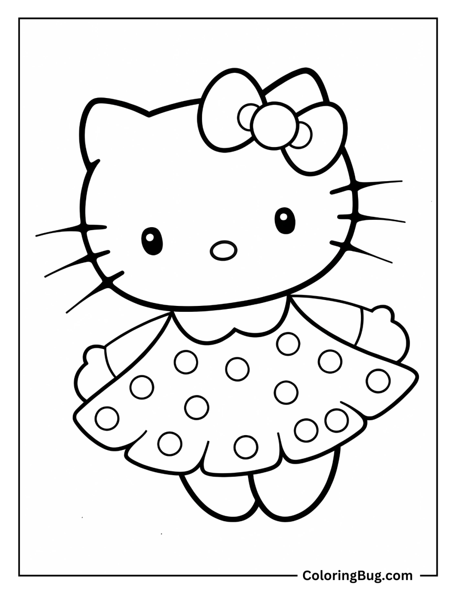50 Cute Hello Kitty Coloring Pages (Free Printable PDFs)