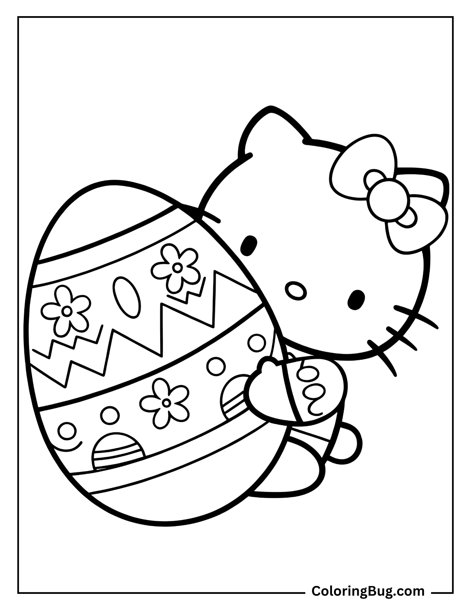 30 Hello Kitty Easter Coloring Pages (Free Printable PDFs)