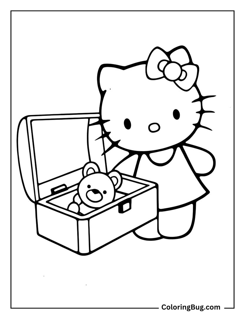 30 Easy Hello Kitty Coloring Pages (Free Printable PDFs)