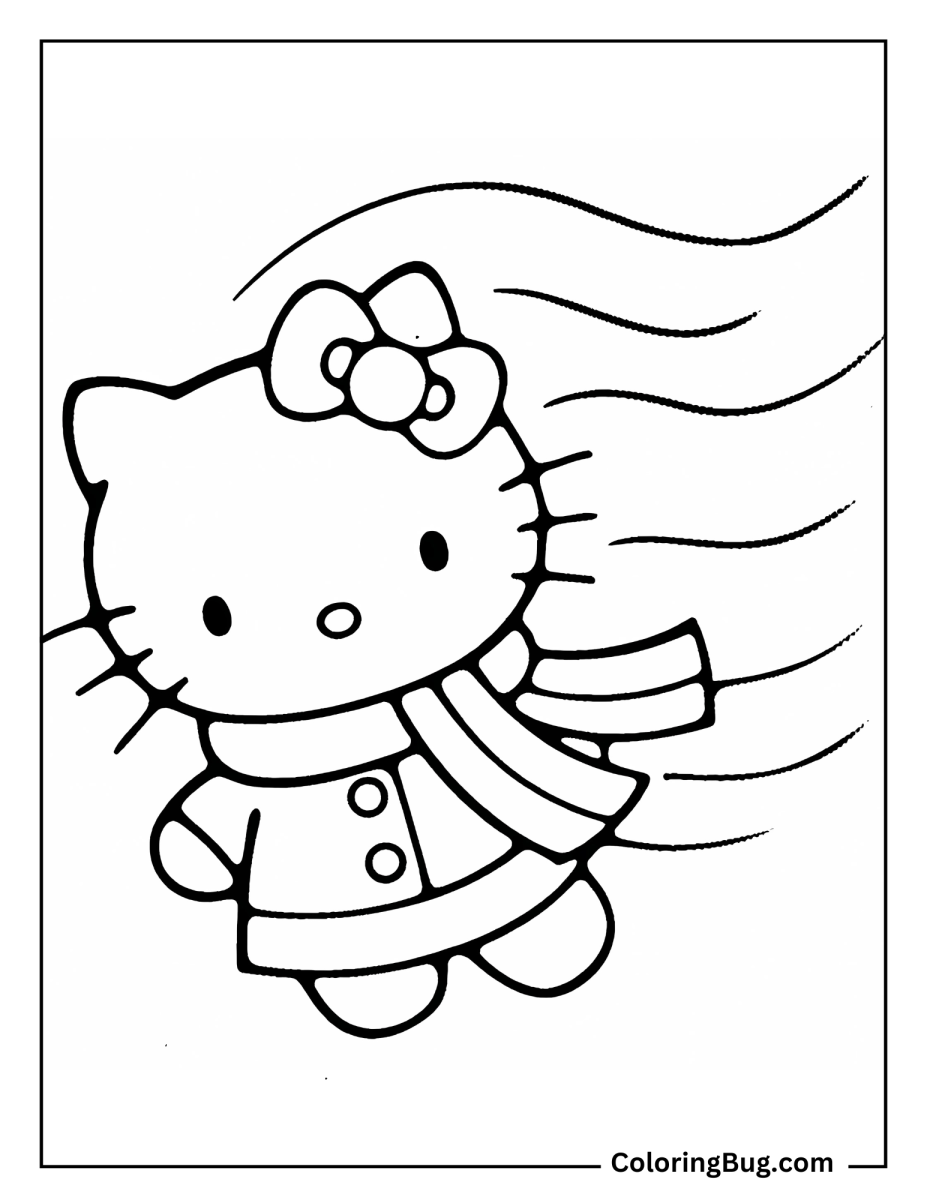 20 Winter Hello Kitty Coloring Pages (Free Printable PDFs)