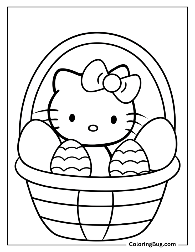 30 Hello Kitty Easter Coloring Pages (Free Printable PDFs)