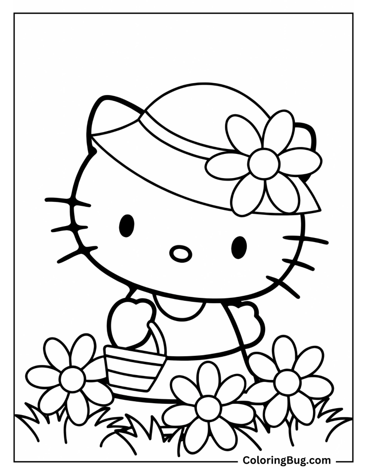 30 Hello Kitty Easter Coloring Pages (Free Printable PDFs)