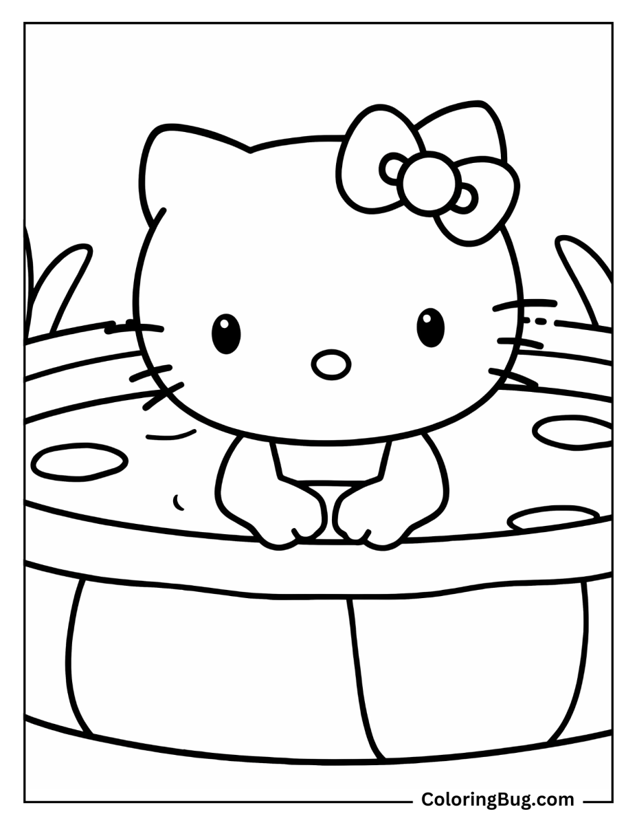 20 Summer Hello Kitty Coloring Pages (Free Printable PDFs)