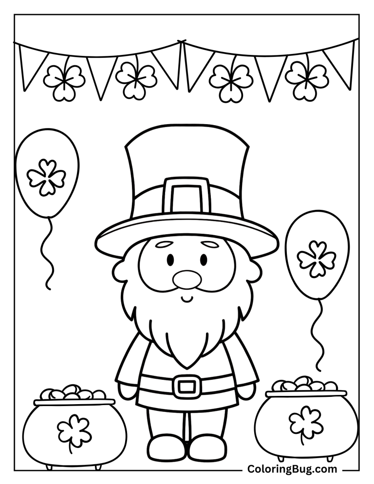 20 Leprechaun St. Patrick's Day Coloring Pages (Free Printable PDFs)