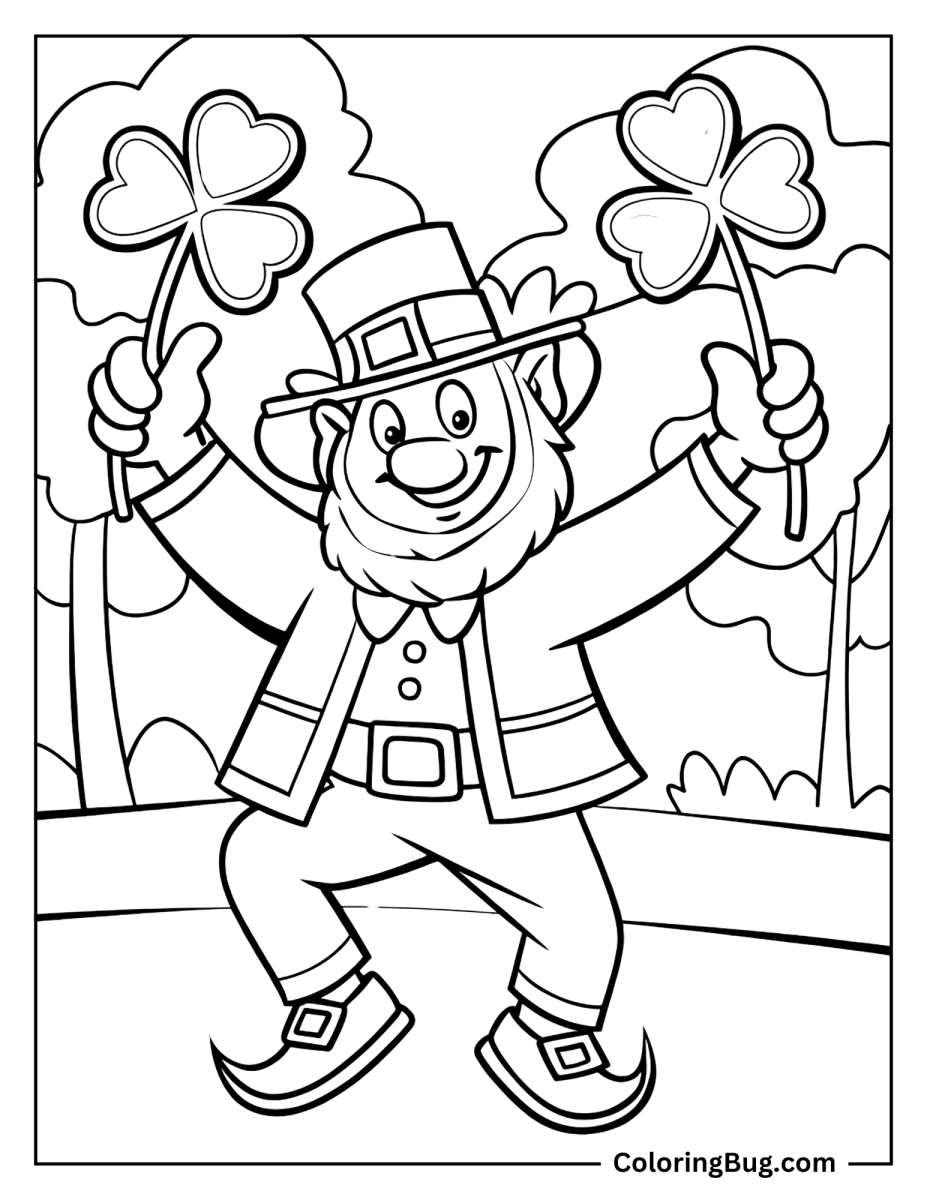 20 Leprechaun St. Patrick's Day Coloring Pages (Free Printable PDFs)