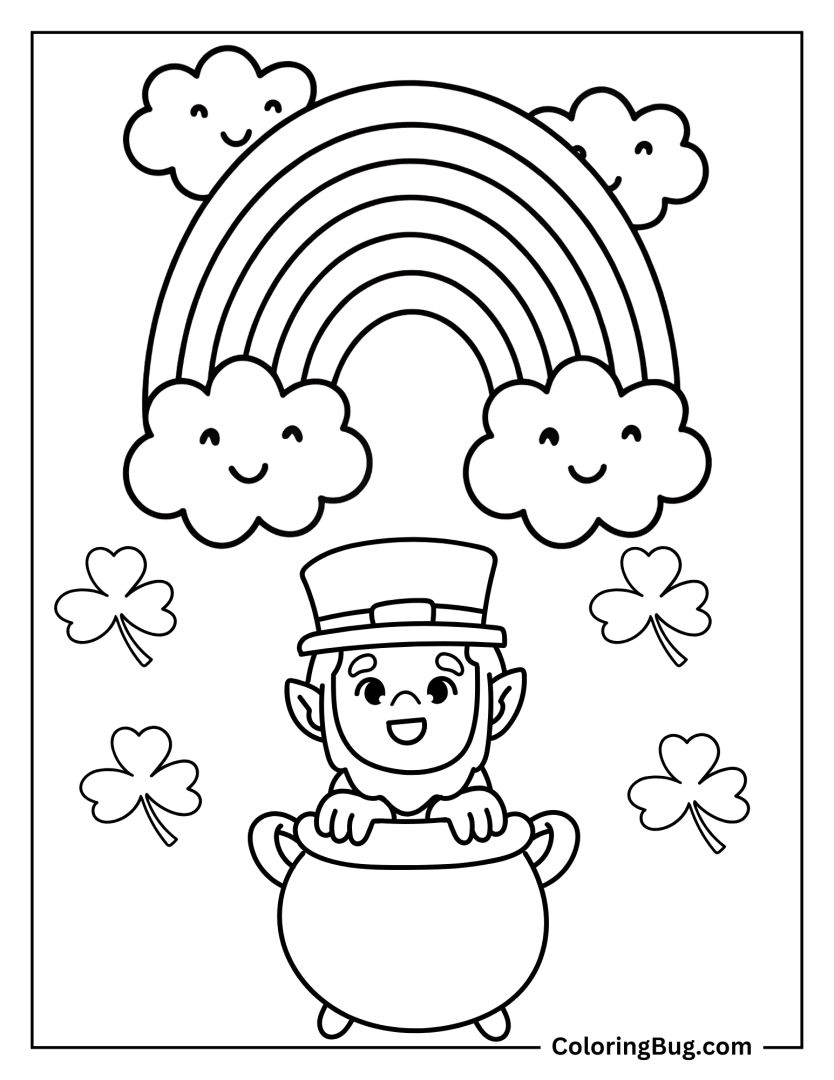 20 Leprechaun St. Patrick's Day Coloring Pages (Free Printable PDFs)
