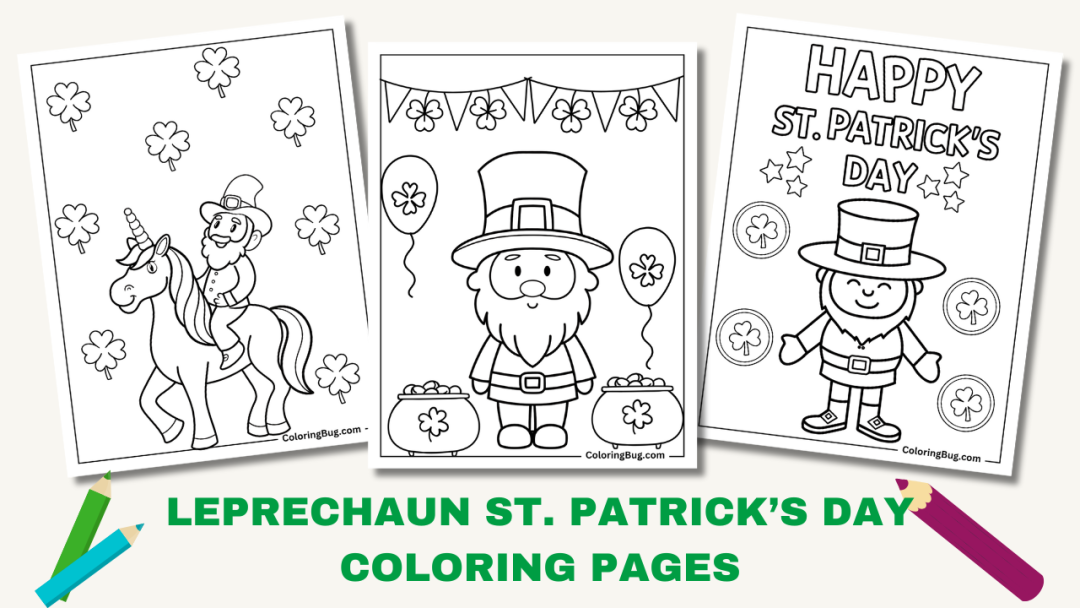 20 Leprechaun St. Patrick's Day Coloring Pages (Free Printable PDFs)