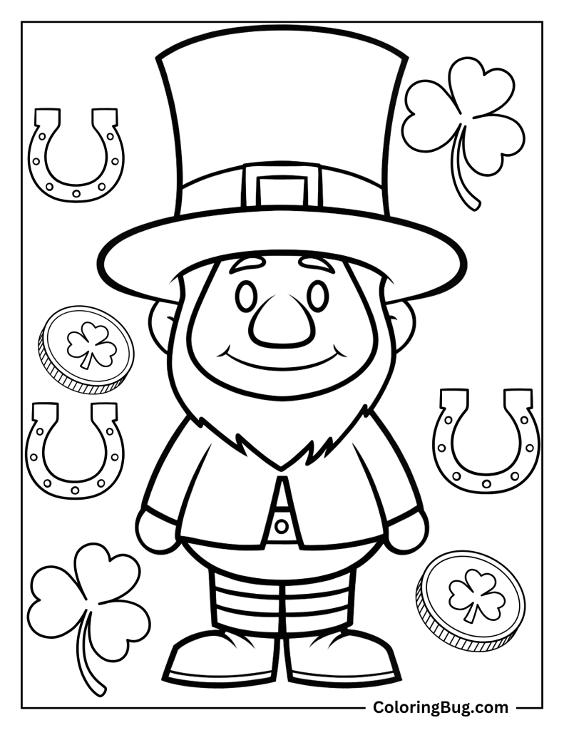 20 Leprechaun St. Patrick's Day Coloring Pages (Free Printable PDFs)