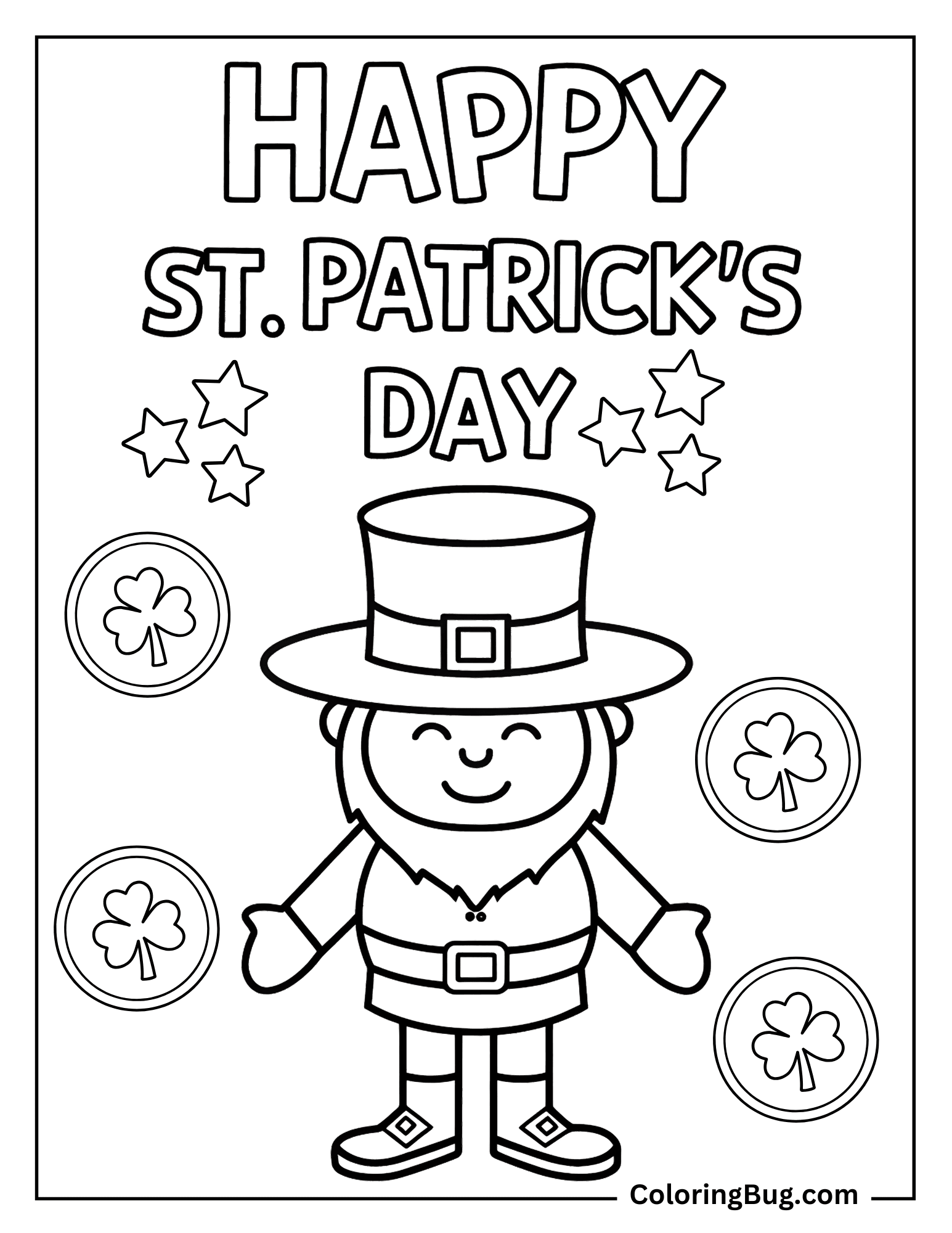 20 Leprechaun St. Patrick's Day Coloring Pages (Free Printable PDFs)