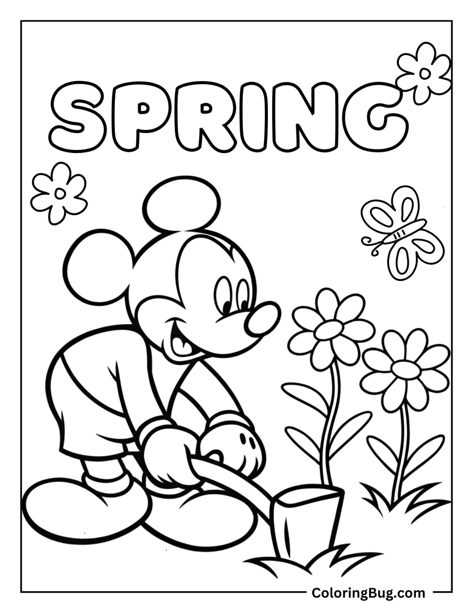 30 Disney Spring Coloring Pages (Free Printable PDFs)