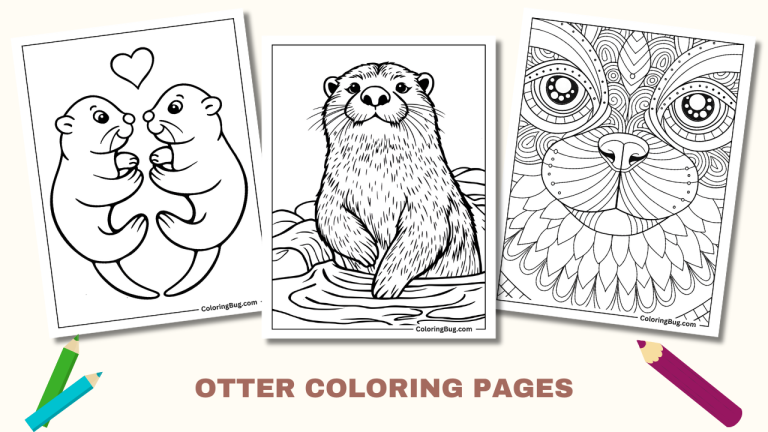 20 Otter Coloring Pages (Free Printable PDFs)