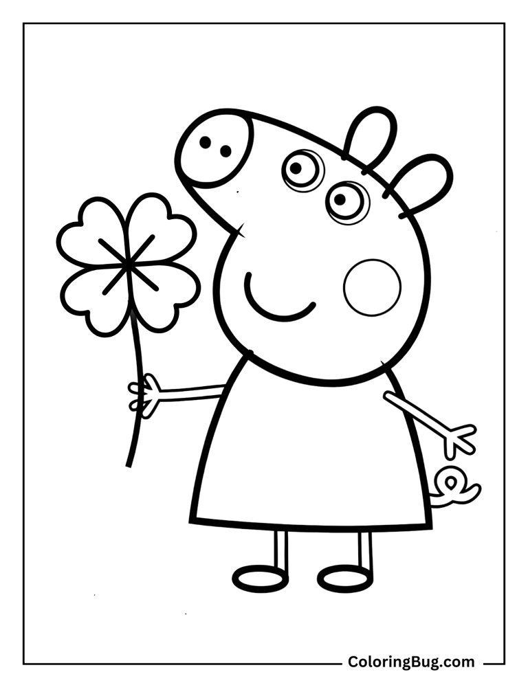30 Peppa Pig St. Patrick's Day Coloring Pages (Free Printable PDFs)