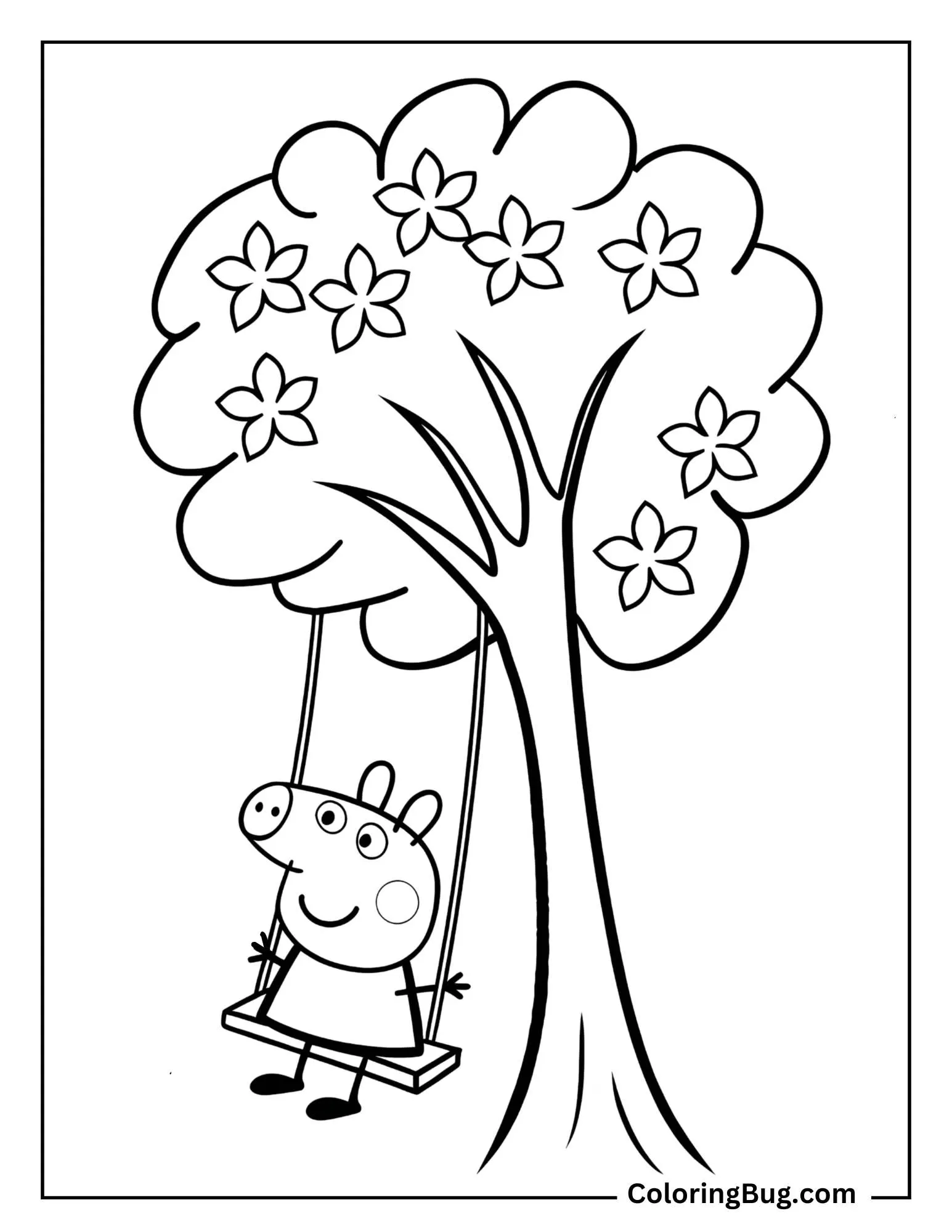 30 Peppa Pig Spring Coloring Pages (Free Printable PDFs)