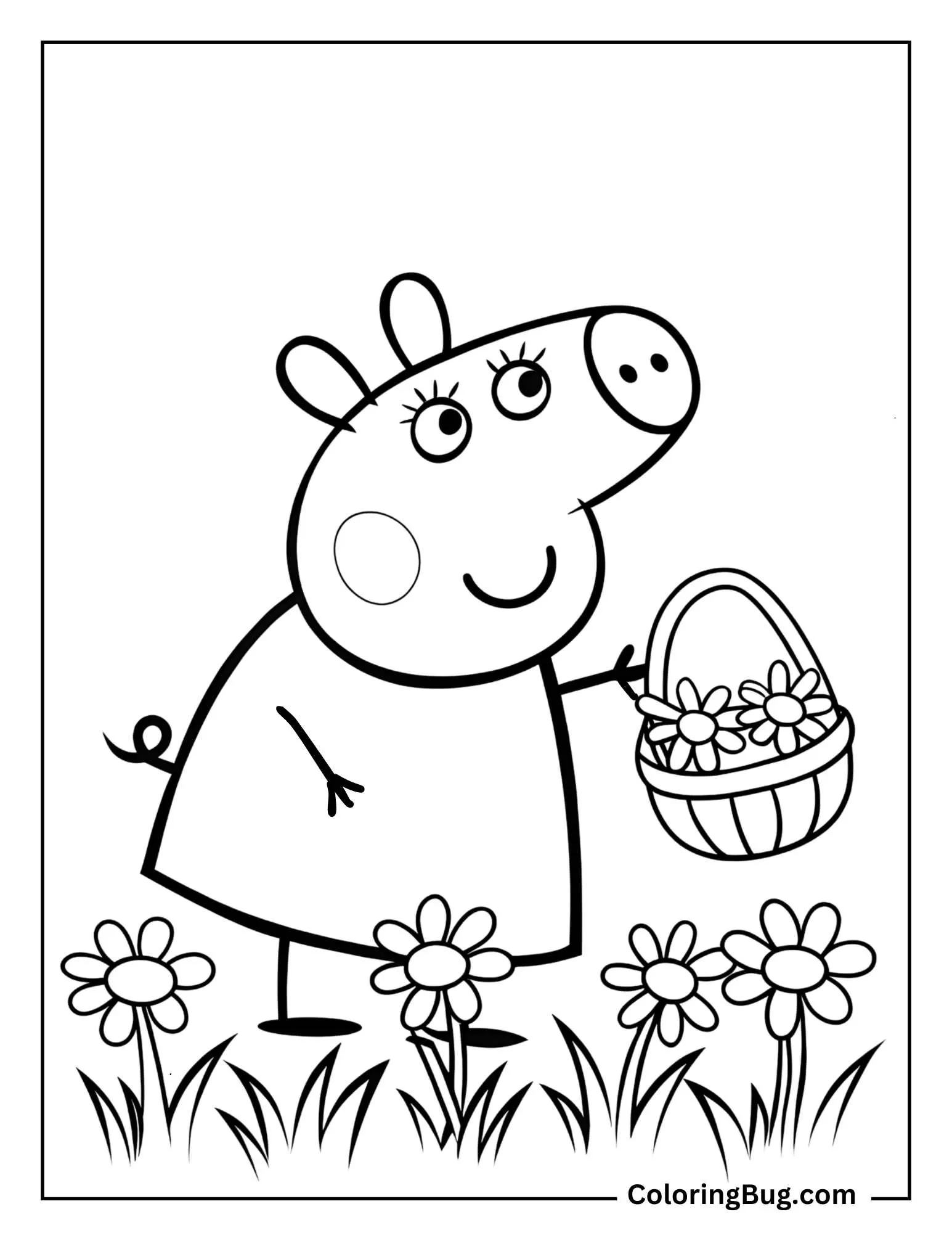 30 Peppa Pig Spring Coloring Pages (Free Printable PDFs)