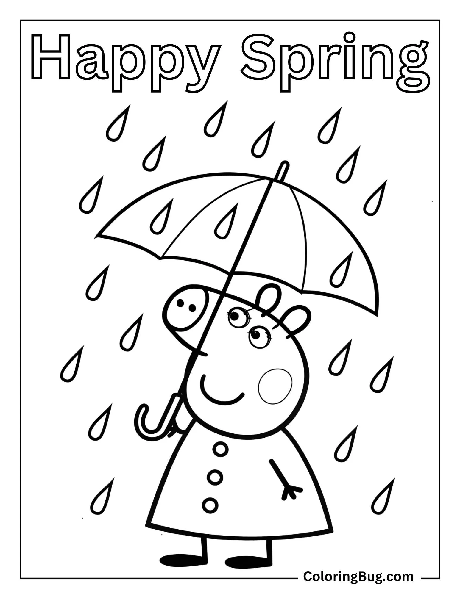 30 Peppa Pig Spring Coloring Pages (Free Printable PDFs)