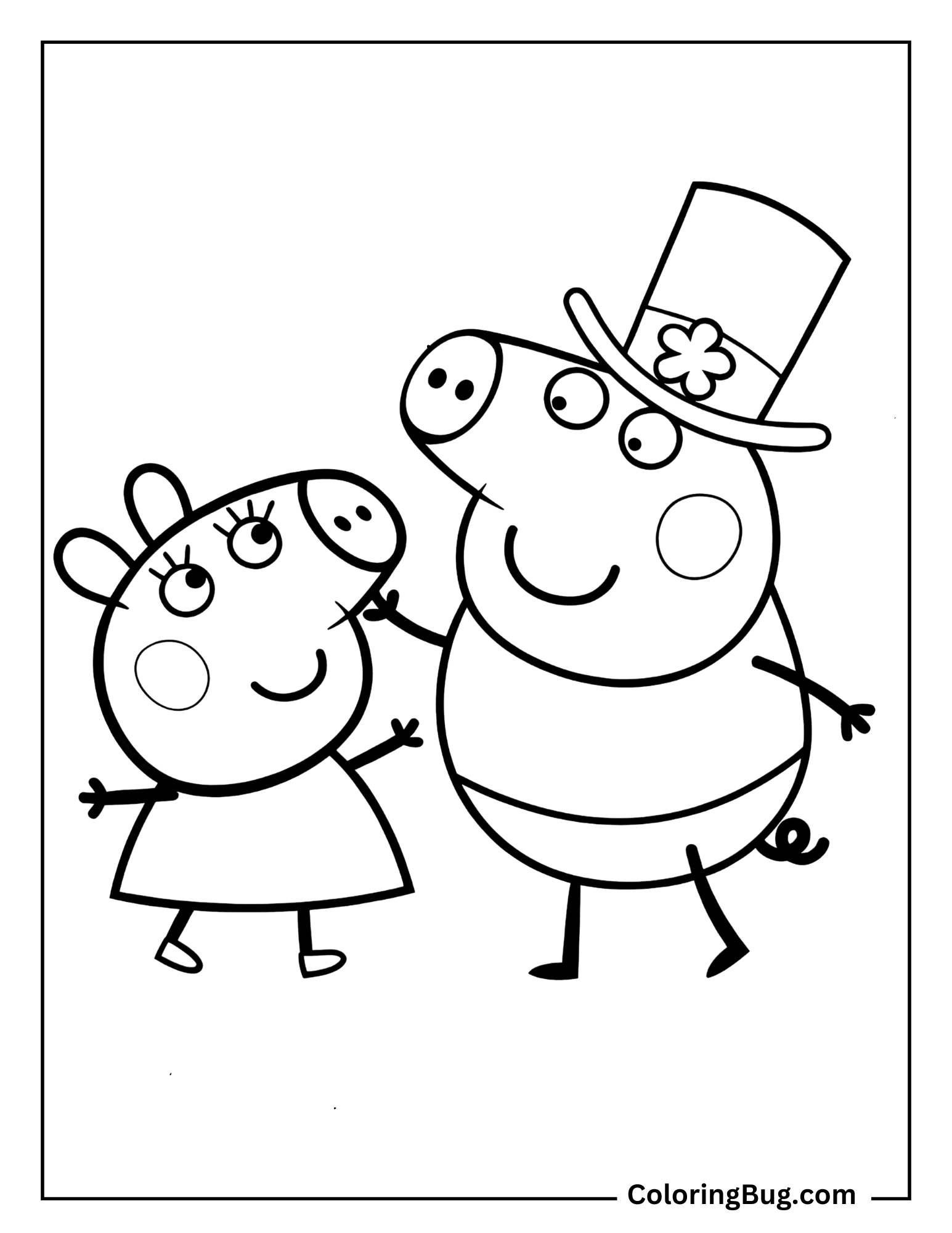 30 Peppa Pig St. Patrick's Day Coloring Pages (Free Printable PDFs)