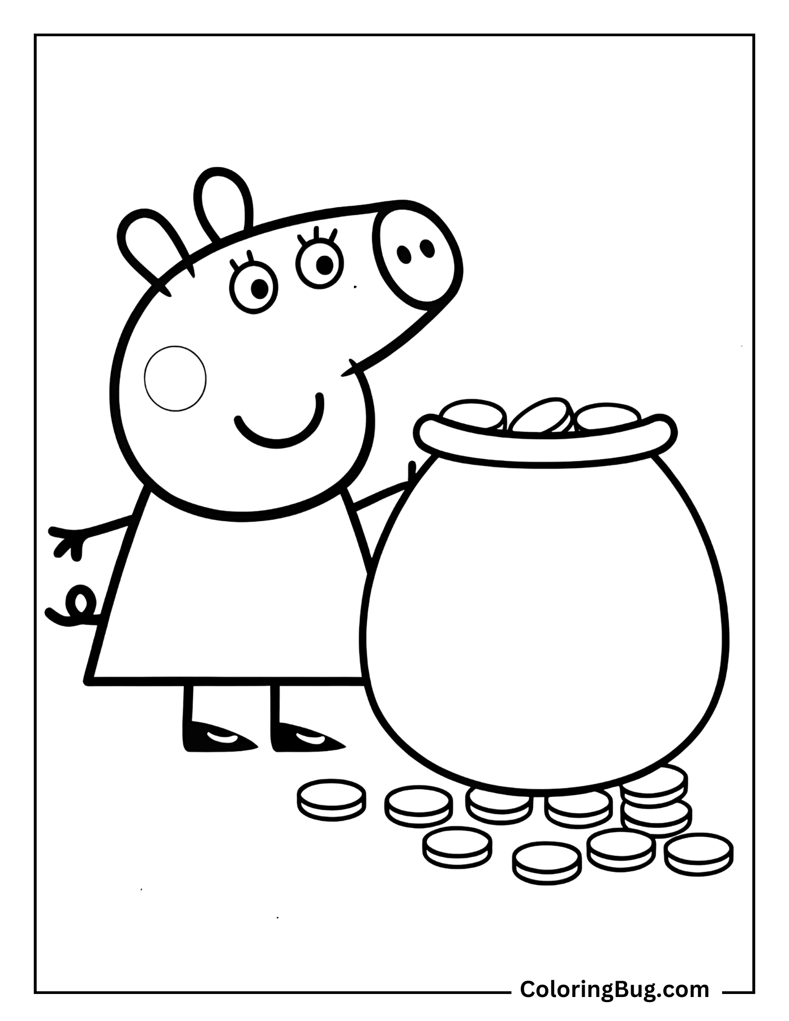 30 Peppa Pig St. Patrick's Day Coloring Pages (Free Printable PDFs)