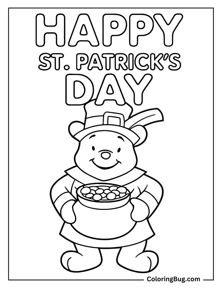 20 Happy St. Patrick's Day Coloring Pages (Free Printable PDFs)