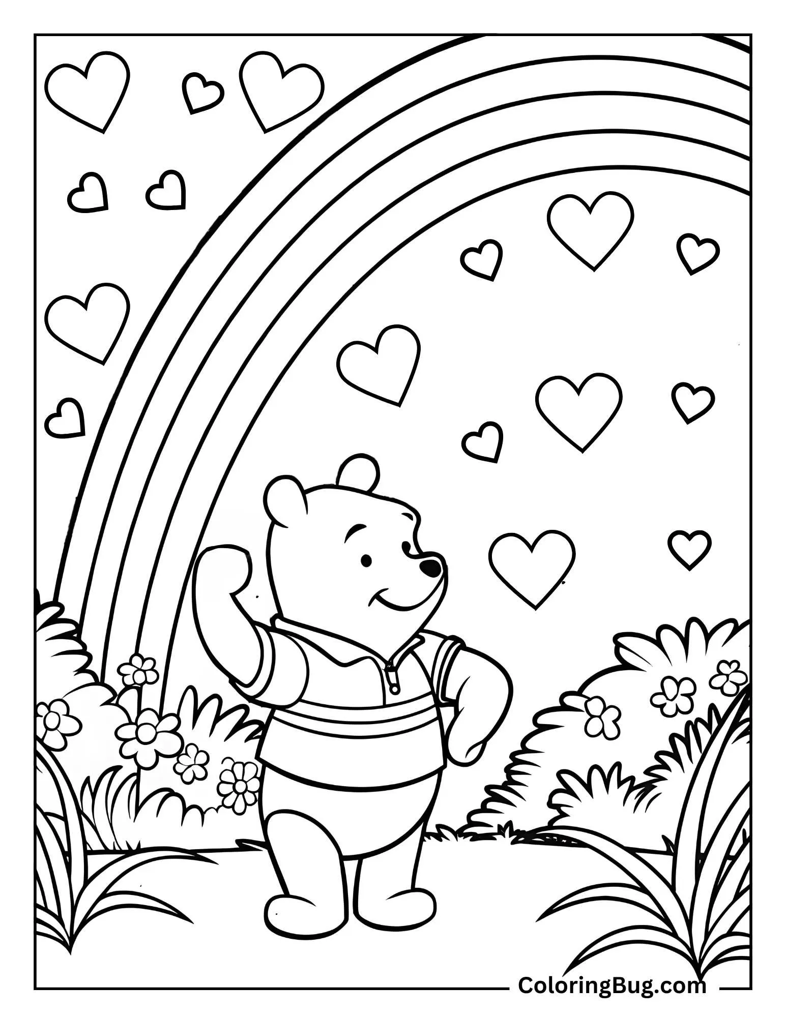 30 Winnie The Pooh Valentines Coloring Pages (Free Printable PDFs)