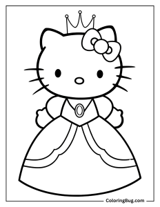 20 Princess Hello Kitty Coloring Pages (Free Printable PDFs)