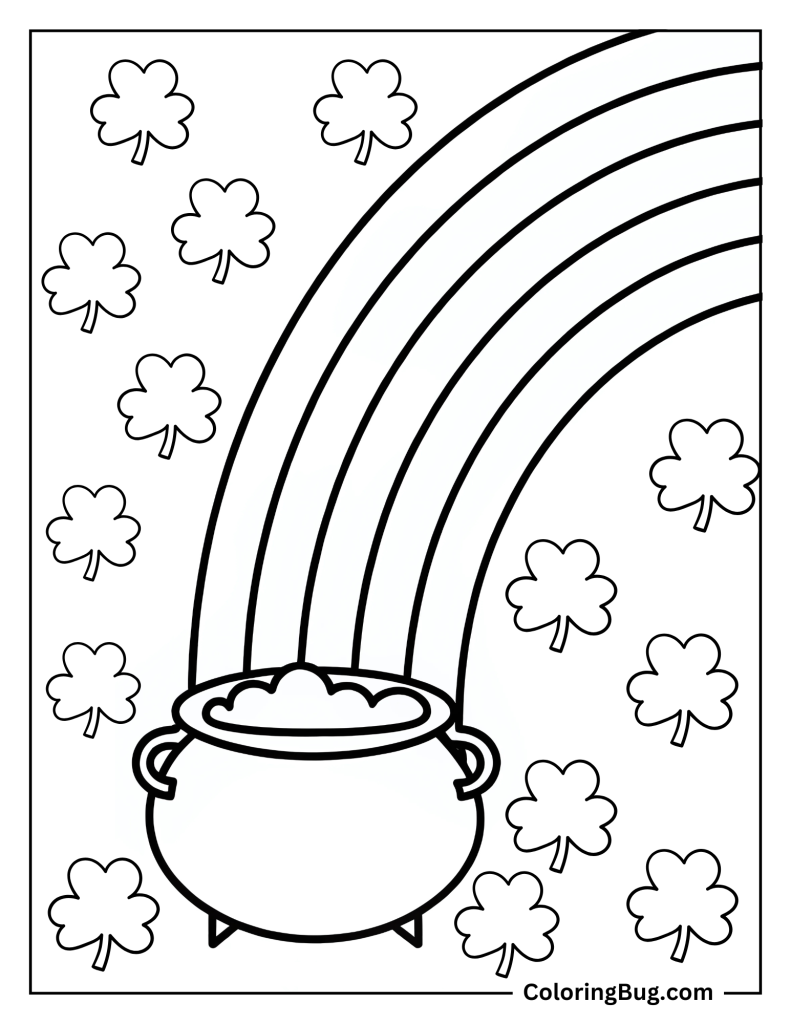 20 Rainbow St. Patrick's Day Coloring Pages (Free Printable PDFs)