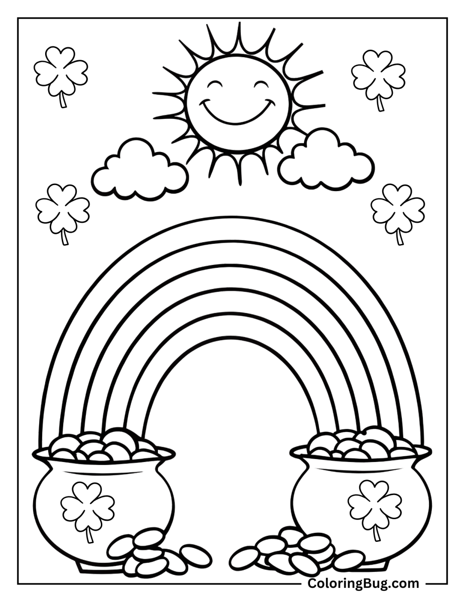 20 Rainbow St. Patrick's Day Coloring Pages (Free Printable PDFs)