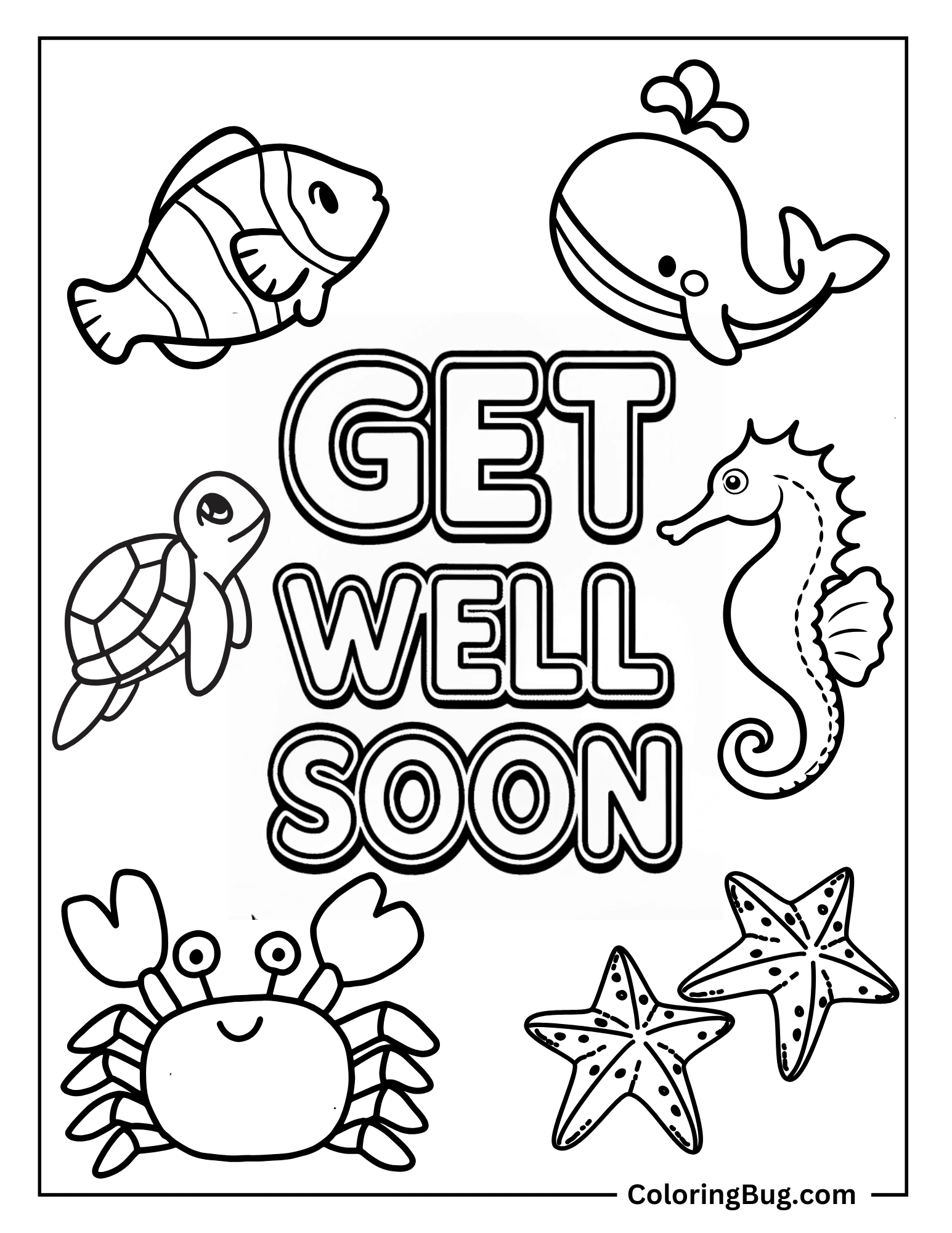 30 Get Well Soon Coloring Pages (Free Printable PDFs)