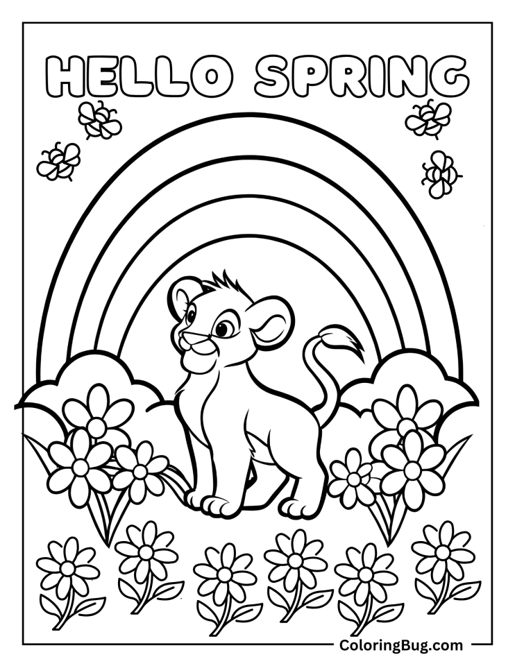 30 Disney Spring Coloring Pages (Free Printable PDFs)