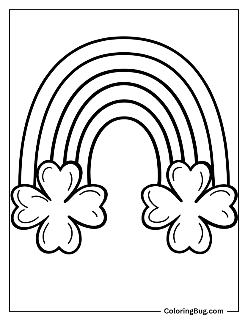 20 Rainbow St. Patrick's Day Coloring Pages (Free Printable PDFs)