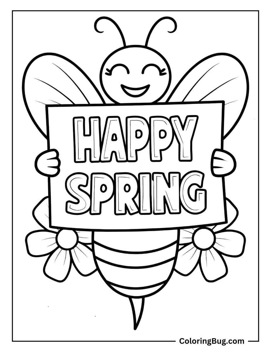 30 Welcome to The First Day of Spring Coloring Pages (Free Printable PDFs)