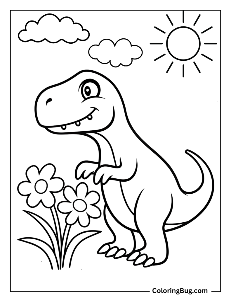 20 Dinosaur Spring Coloring pages (Free printable PDFs)