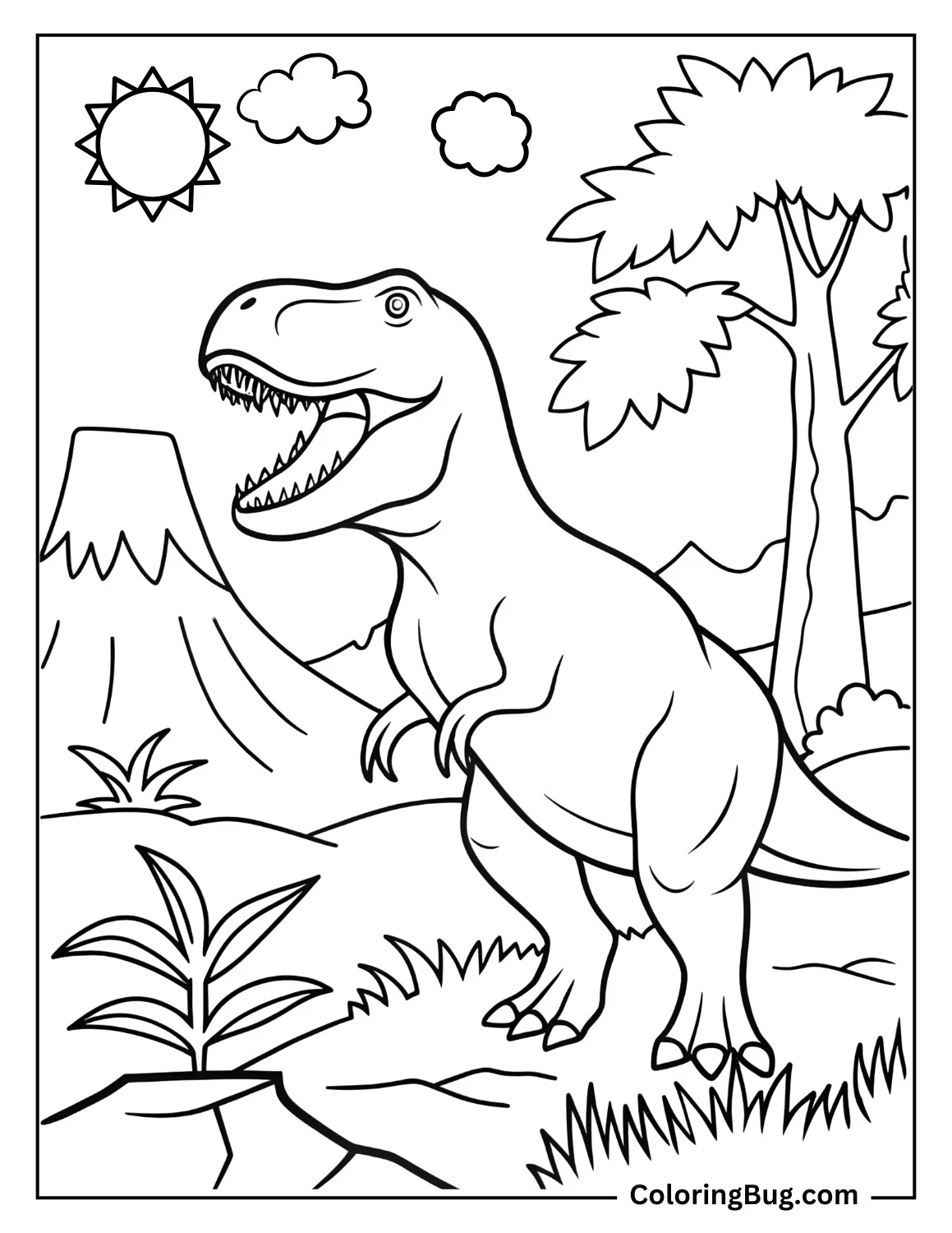 60+ T-Rex Coloring Pages (Free Printable PDFs) For Kids and Adults
