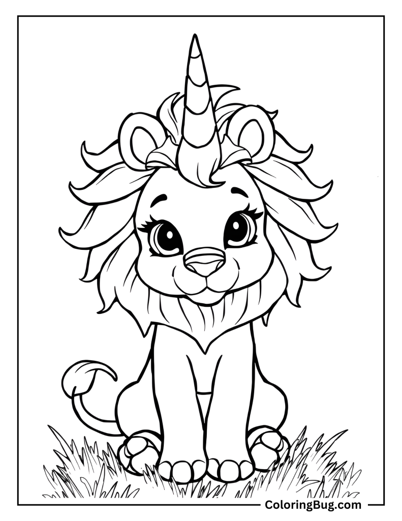 30 Baby Animal Unicorn Coloring Pages (Free Printable PDFs)