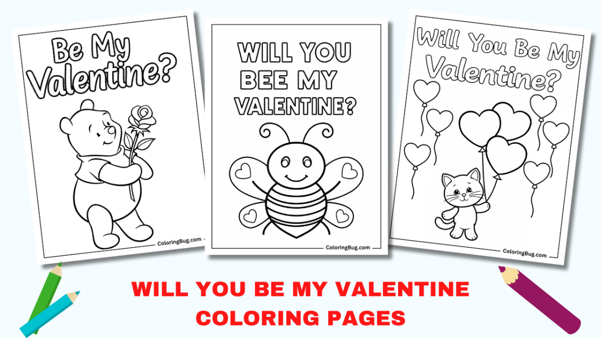 30 Will You Be My Valentine Coloring Pages (Free Printable PDFs)