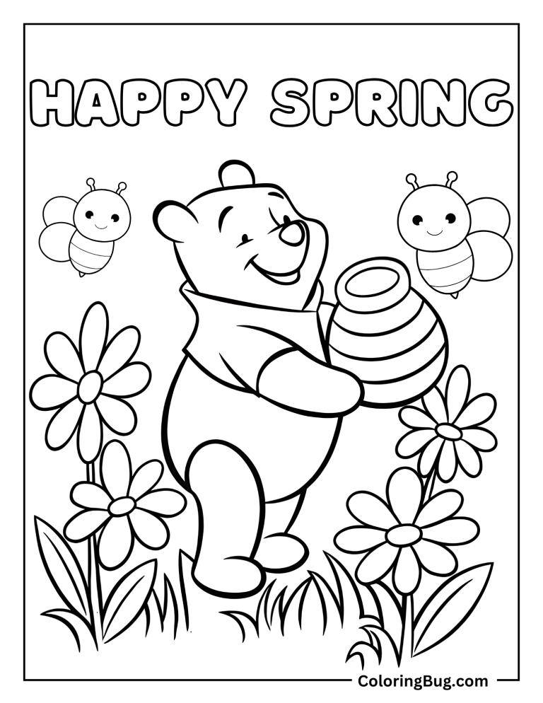 30 Disney Spring Coloring Pages (Free Printable PDFs)