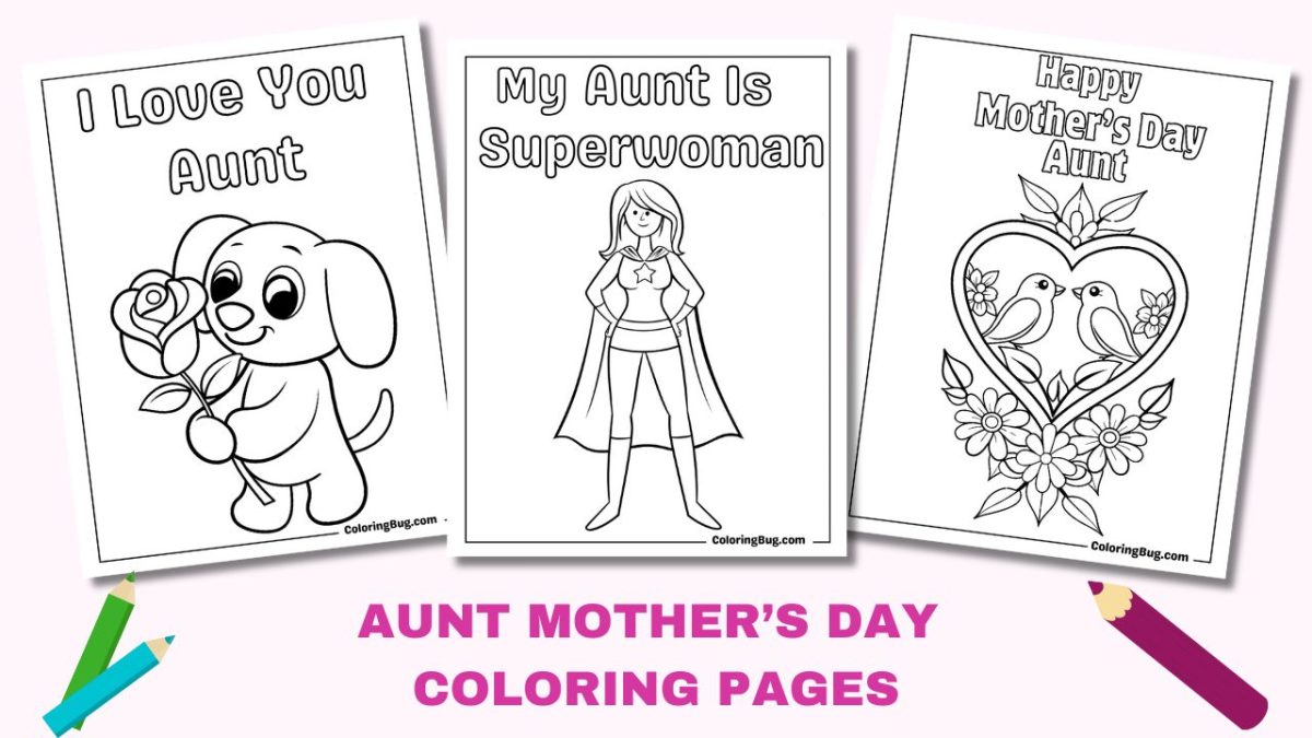20 Aunt Mother's Day Coloring Pages (Free Printable PDFs)