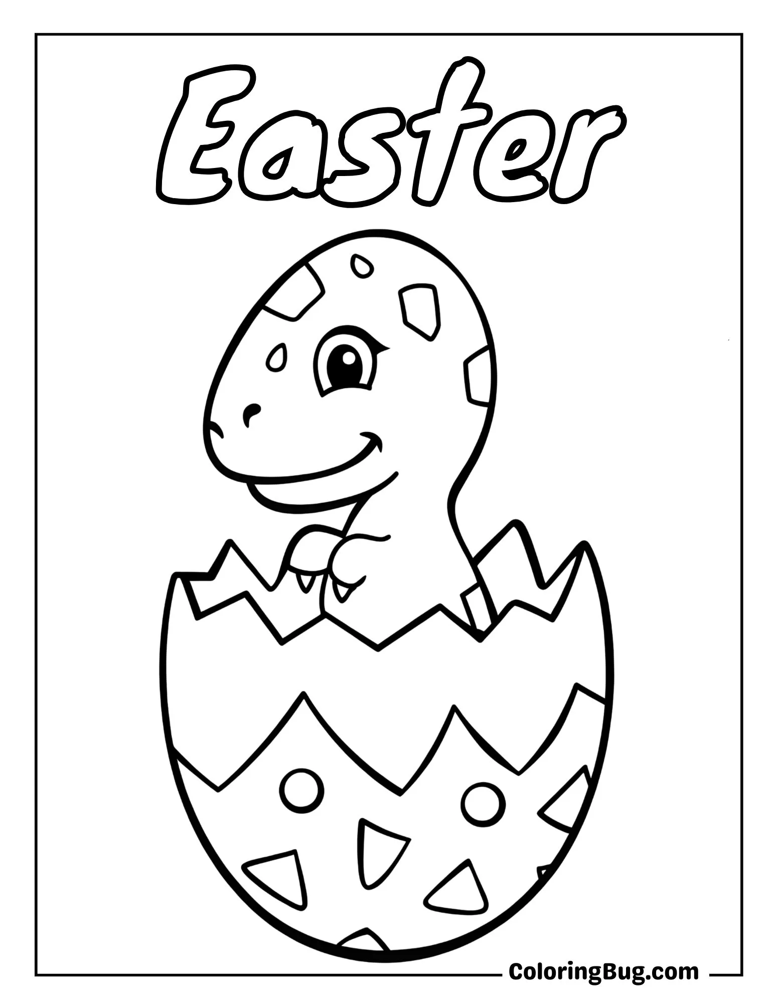 30 Dinosaur Easter Coloring Pages (Free Printable PDFs)