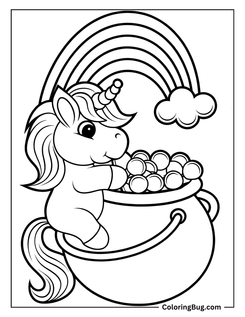 20 Unicorn St. Patrick's Day Coloring Pages (Free Printable PDFs)