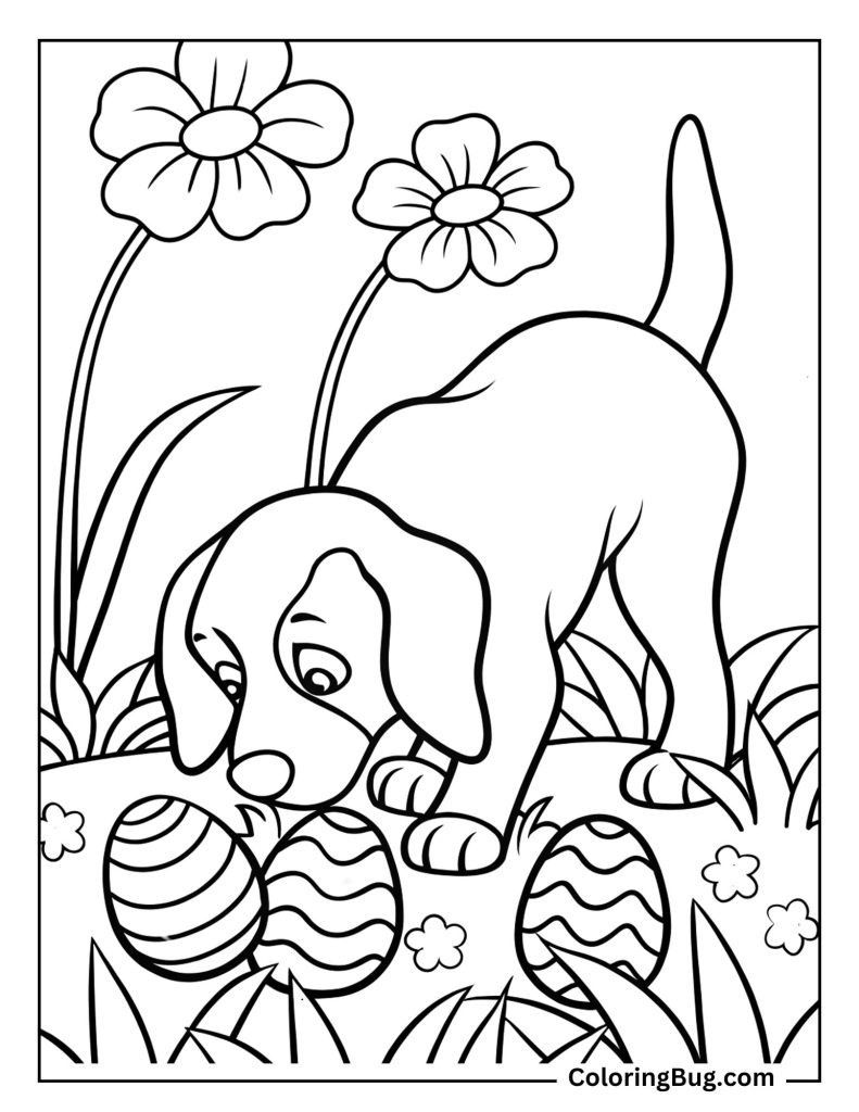 30 Dog Easter Coloring Pages (Free Printable PDFs)