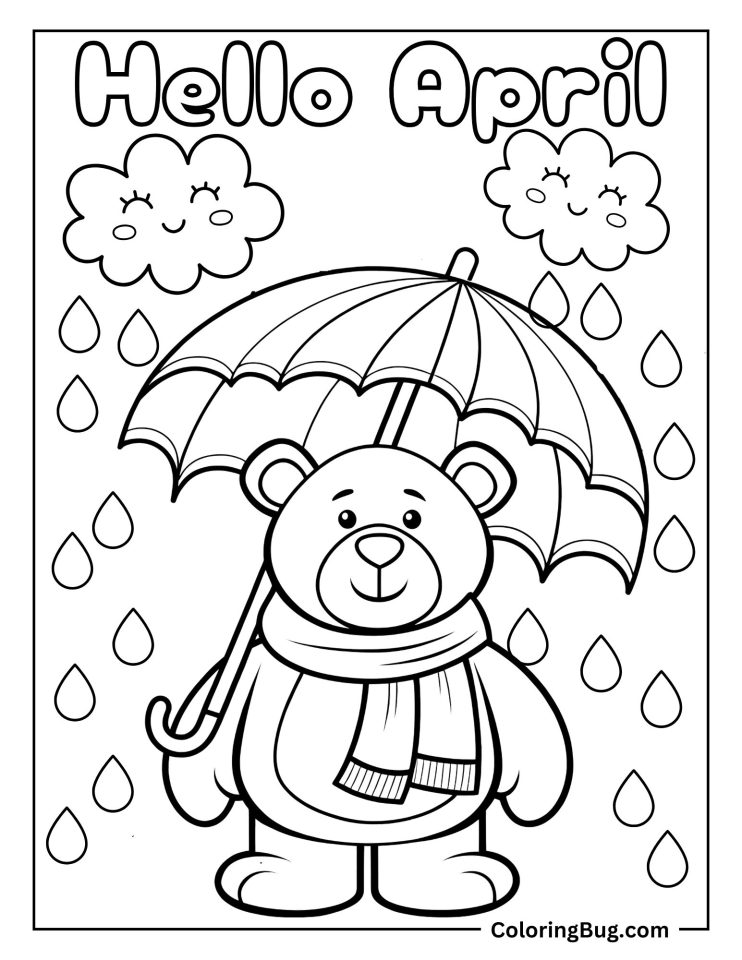 60 April Coloring Pages (Free Printable PDFs)