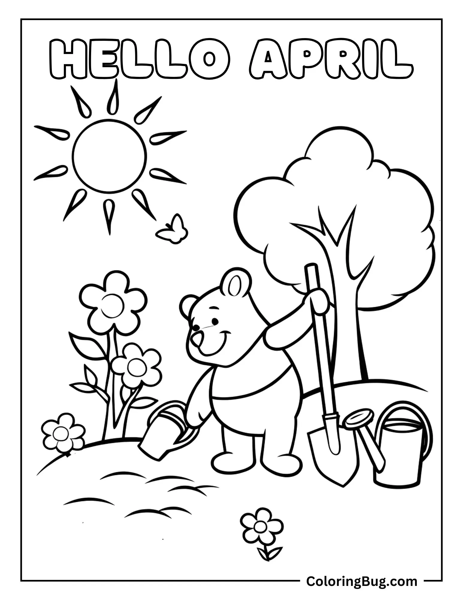 60 April Coloring Pages (Free Printable PDFs)