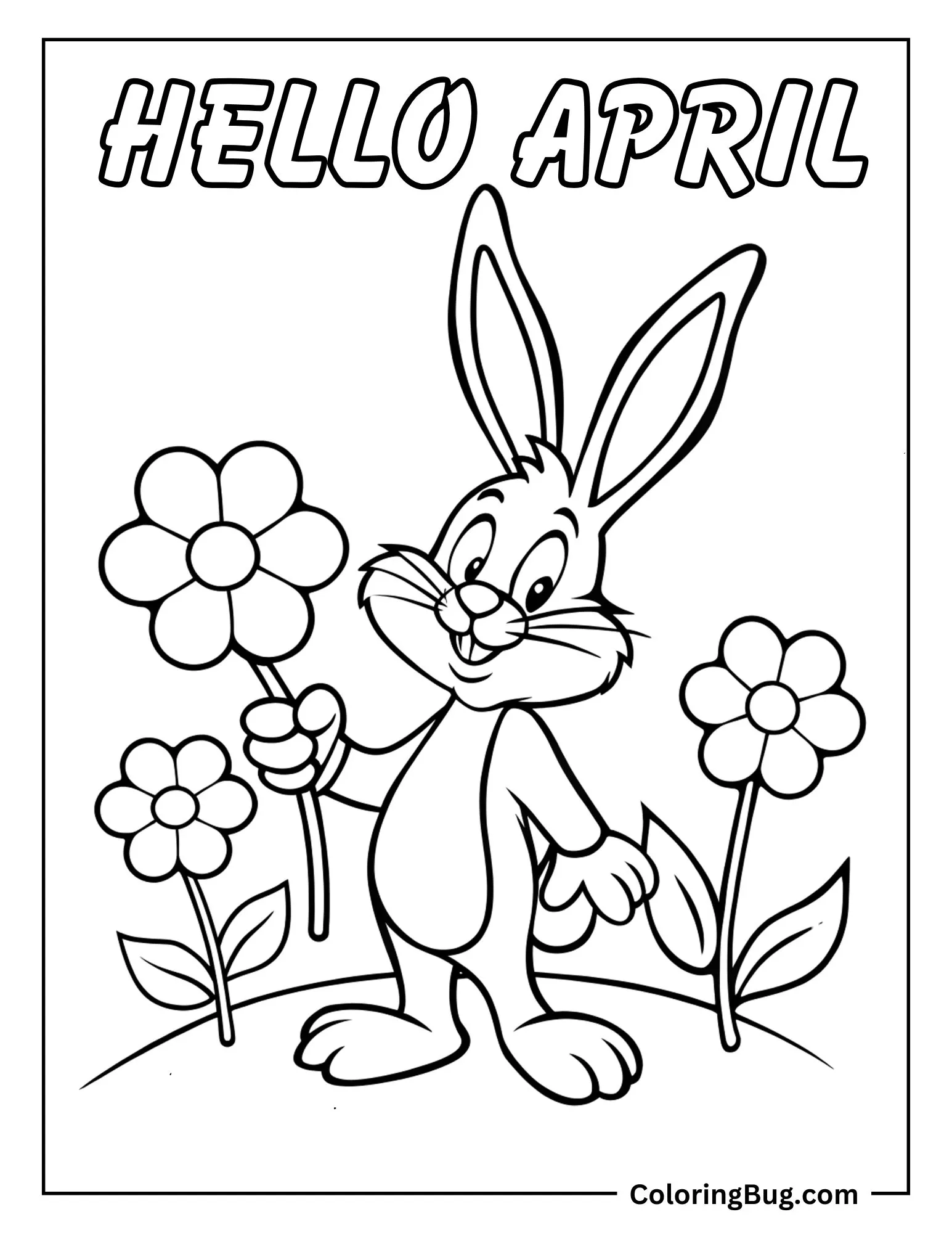 60 April Coloring Pages (Free Printable PDFs)