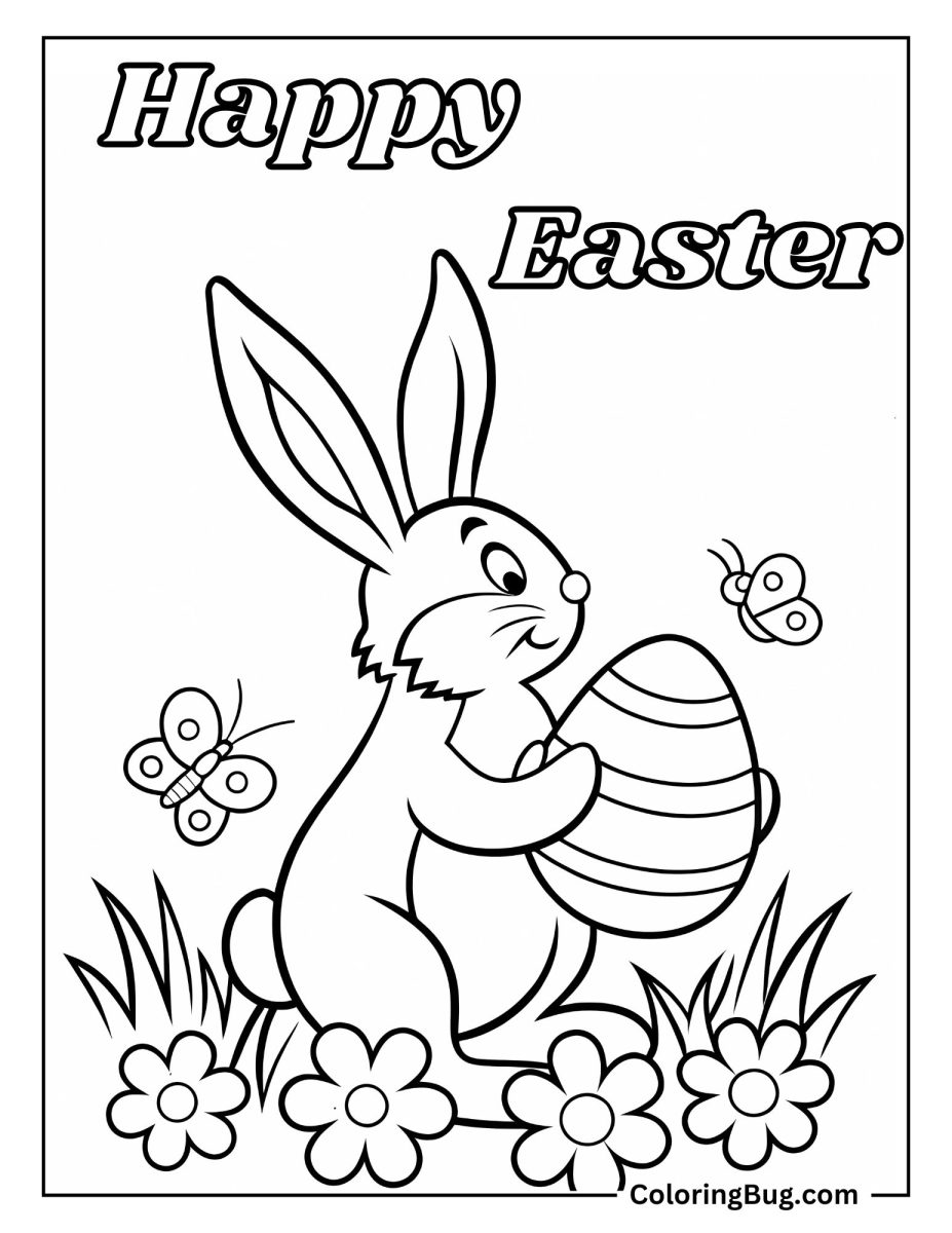 30 Happy Easter Coloring Pages (Free Printable PDFs)