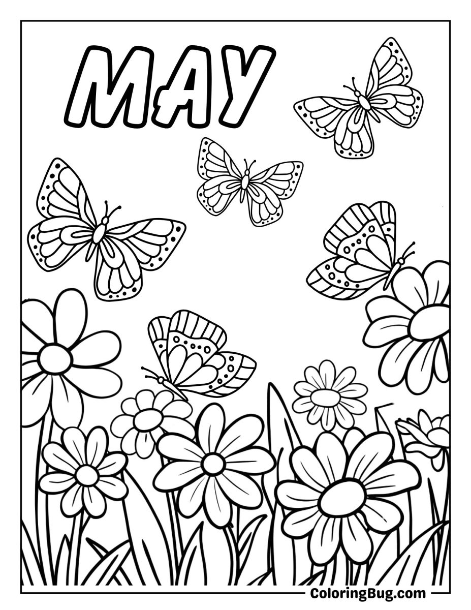 60 May Coloring Pages (Free Printable PDFs)
