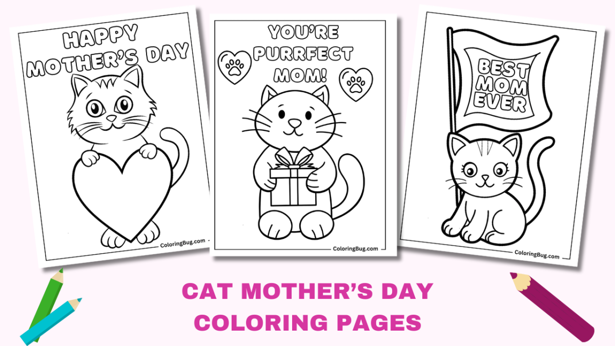 20 Cat Mother's Day Coloring Pages (Free Printable PDFs)