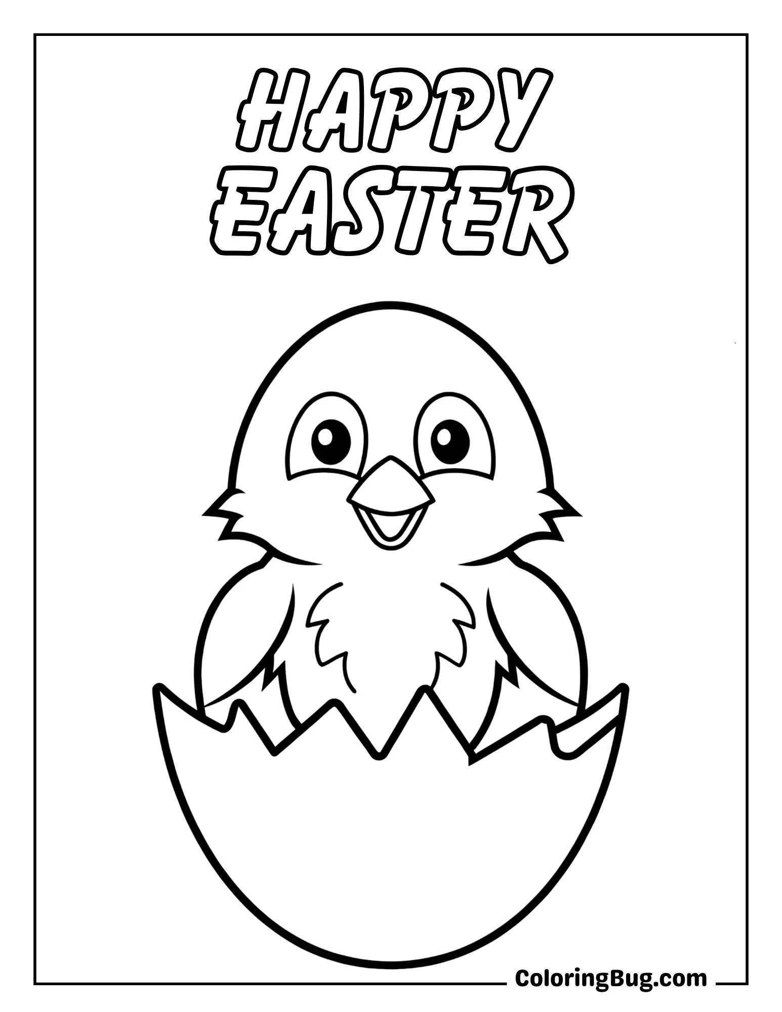 20 Cute and Easy Easter Coloring Pages (Free Printable PDFs)