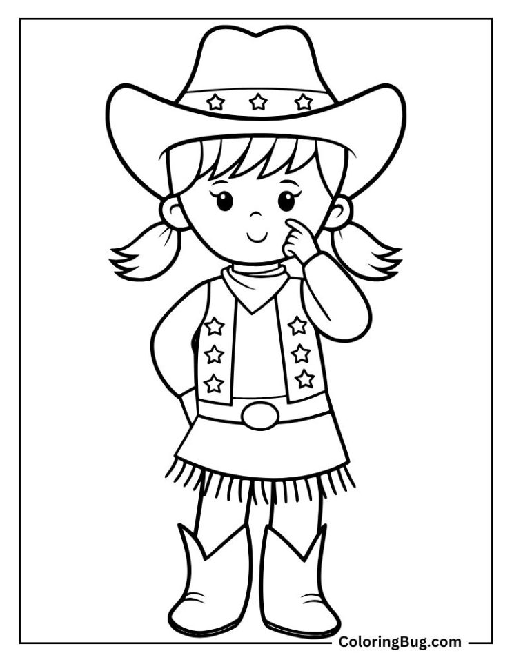 38 Cowgirl Coloring Pages (Free Printable PDFs)