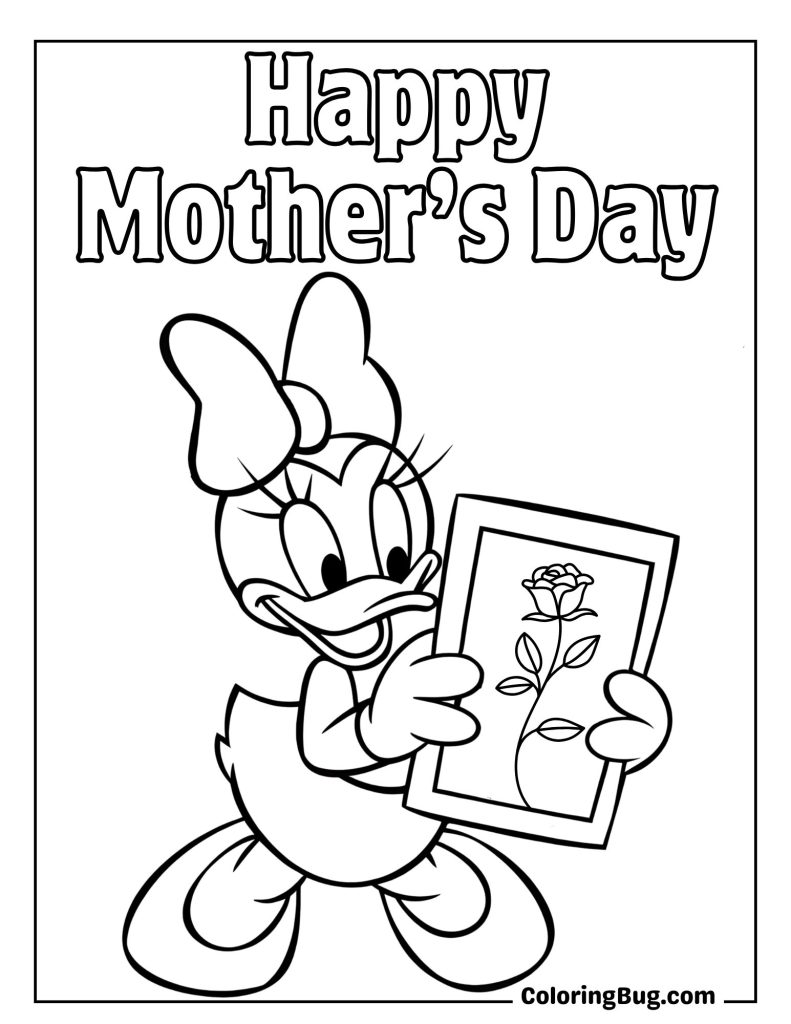 30 Disney Mother's Day Coloring Pages (Free Printable PDFs)