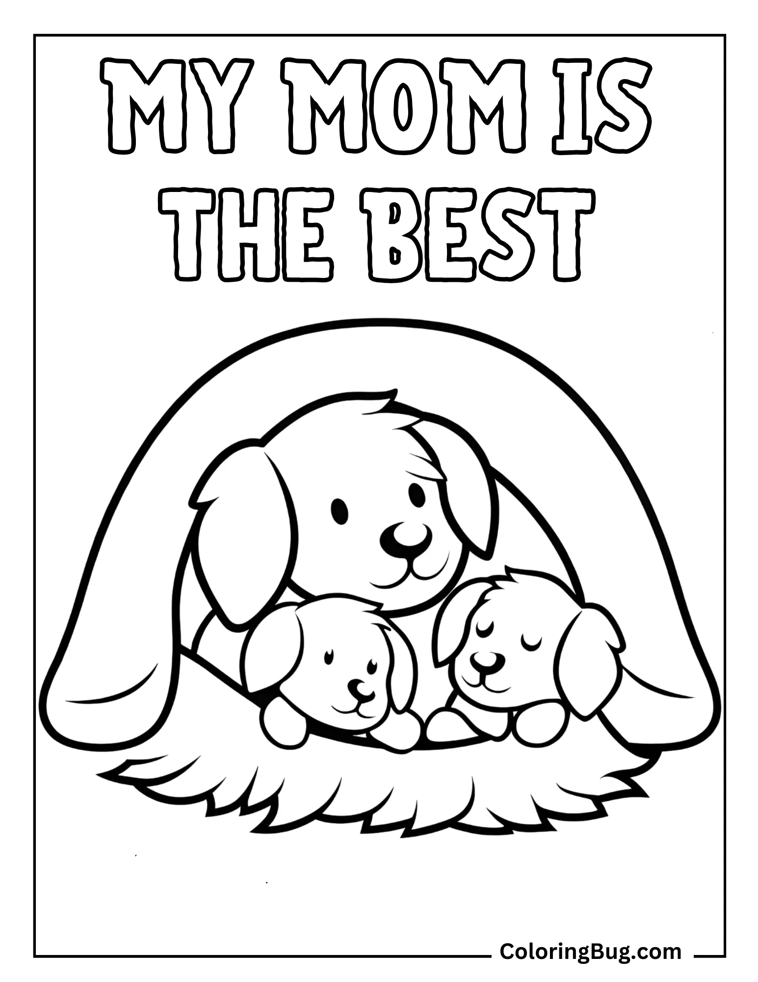 20 Dog Mother's Day Coloring Pages (Free Printable PDFs)